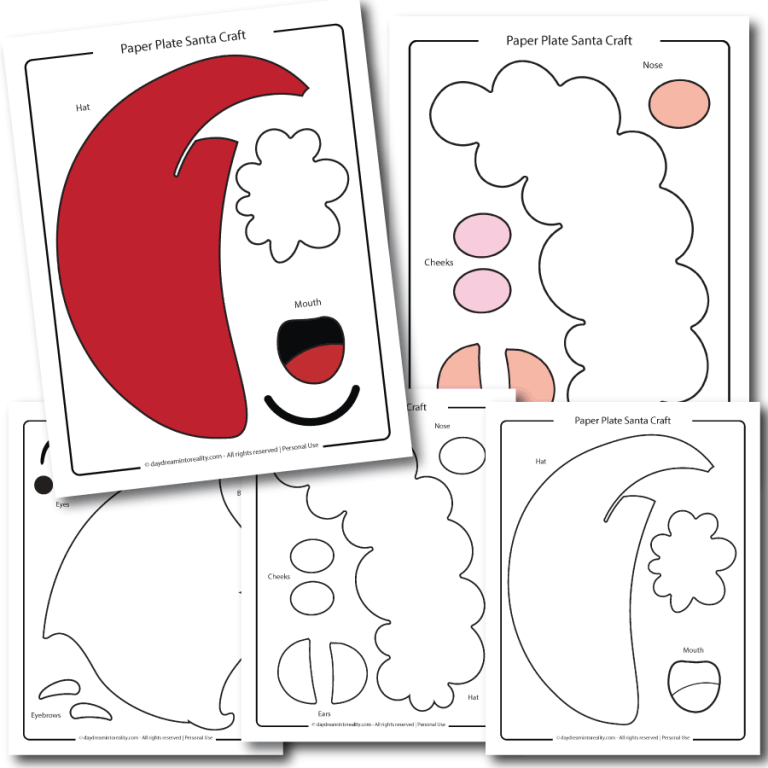 Paper Plate Santa Craft for Kids | Free PDF Template! ~ Daydream Into ...