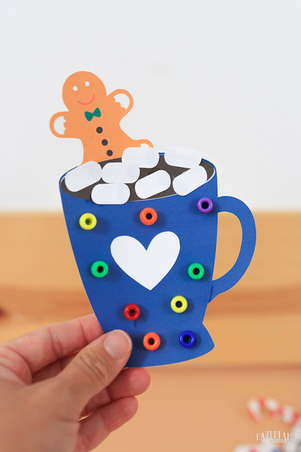 Paper Hot Cocoa Craft for Kids | FREE PDF Template! ~ Daydream Into Reality
