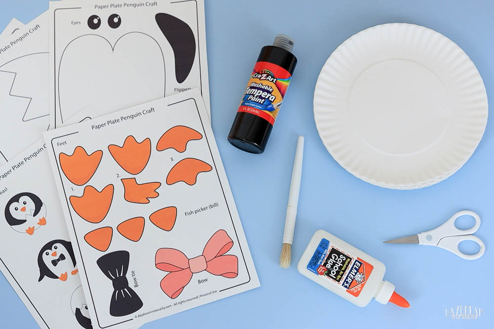 Paper Plate Penguin for Kids | Free PDF Template ~ Daydream Into Reality