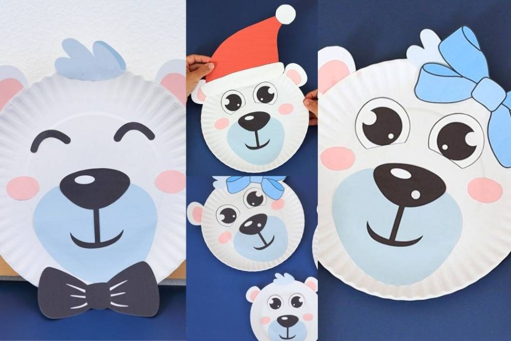 Paper Plate Polar Bear Craft for Kids | FREE PDF Template! ~ Daydream ...