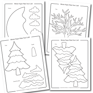 Paper Plate Winter Tree Craft for Kids | Free PDF Template! ~ Daydream ...
