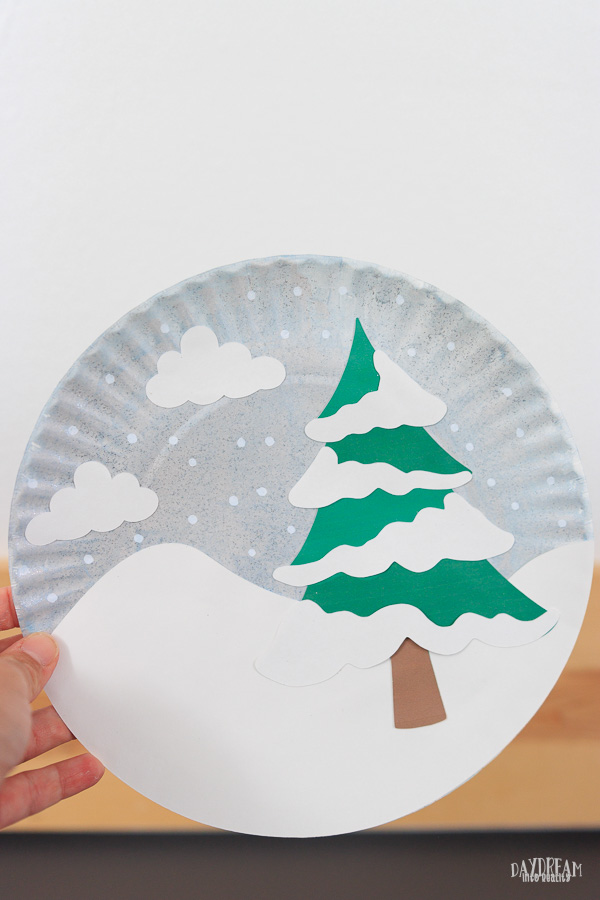 Paper Plate Winter Tree Craft for Kids | Free PDF Template! ~ Daydream ...