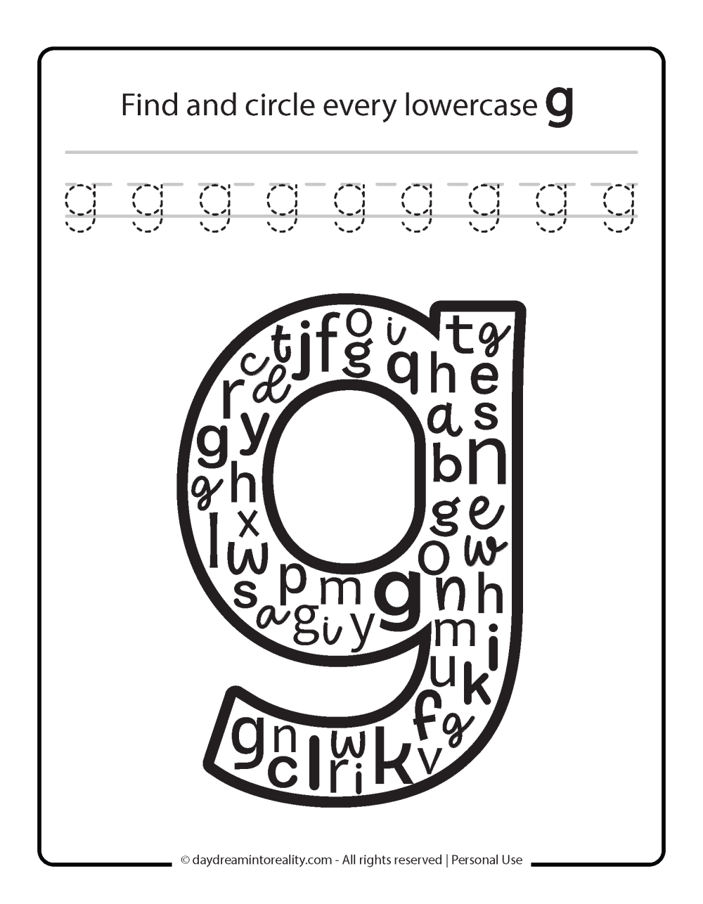 Letter G Worksheets - 55+ Free PDF Printables ~ Daydream Into Reality