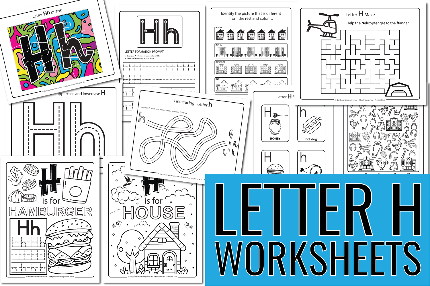 Letter H Worksheets - 55+ Free PDF Printables ~ Daydream Into Reality