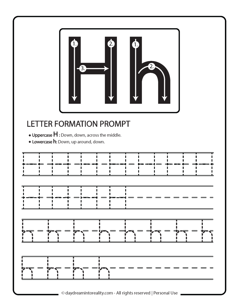 Letter H Worksheets - 55+ Free PDF Printables ~ Daydream Into Reality