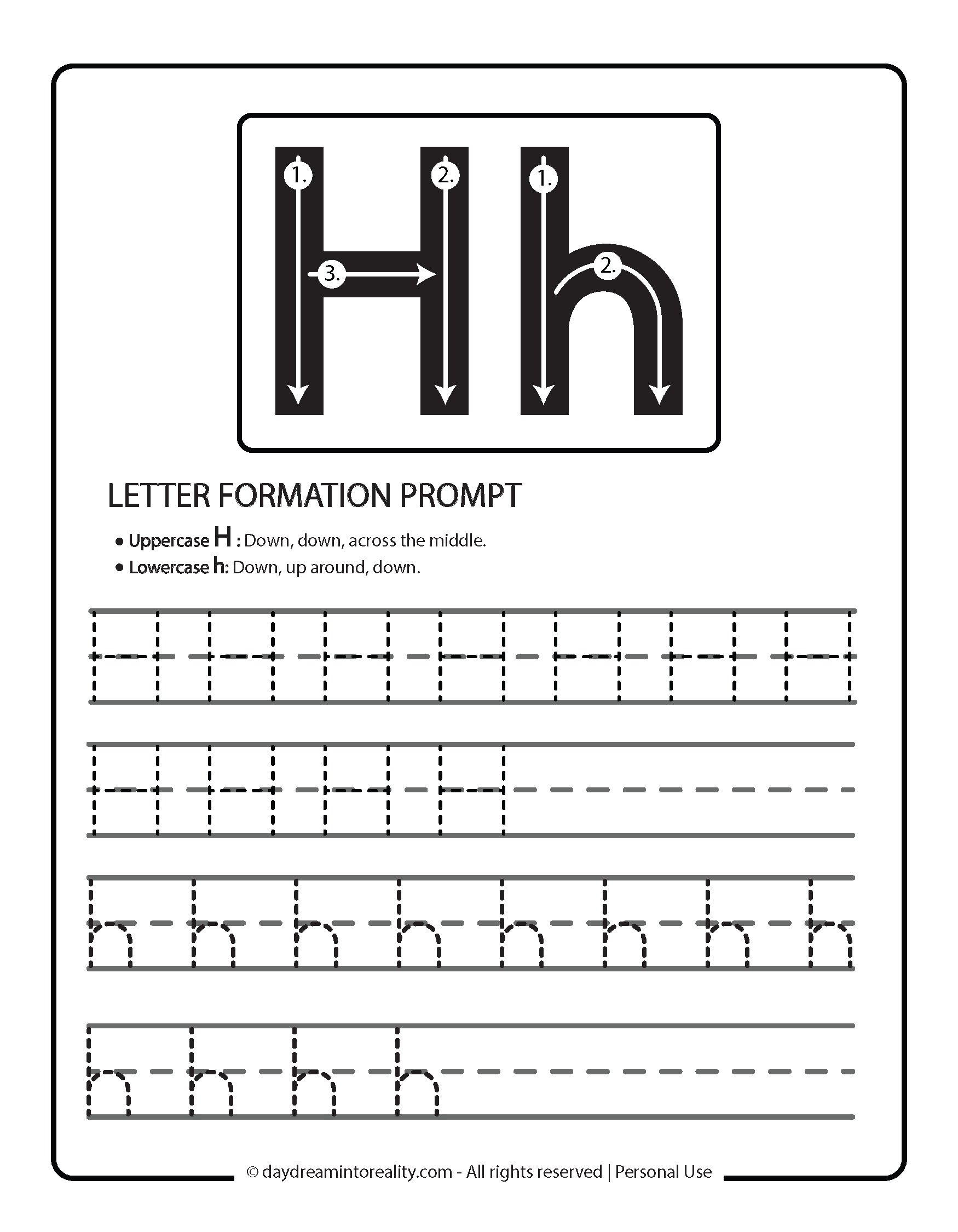 Letter H Worksheets - 55+ Free PDF Printables ~ Daydream Into Reality