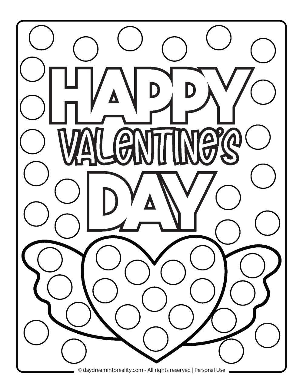25+ Free Valentine's Day Dot Marker PDF Pages ~ Daydream Into Reality