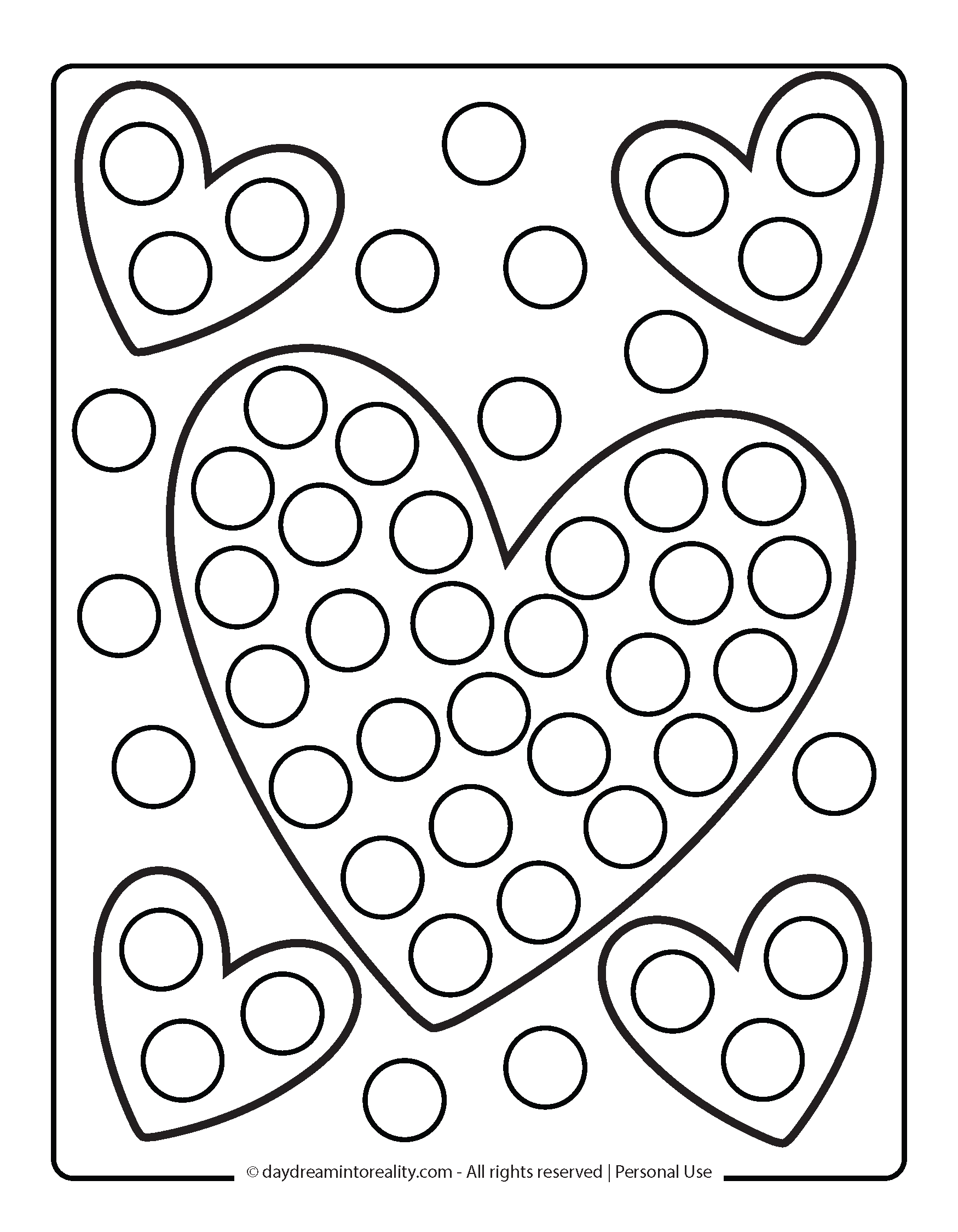 25+ Free Valentine's Day Dot Marker PDF Pages ~ Daydream Into Reality