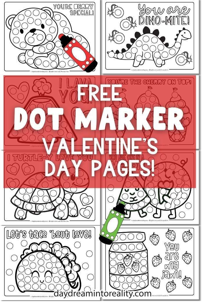 25+ Free Valentine’s Day Dot Marker PDF Pages – Daydream Into Reality