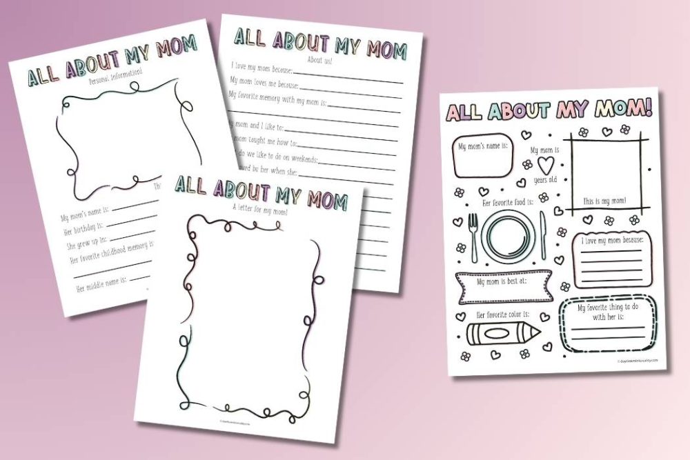 All About My Mom | Free PDF Printable! ~ Daydream Into Reality