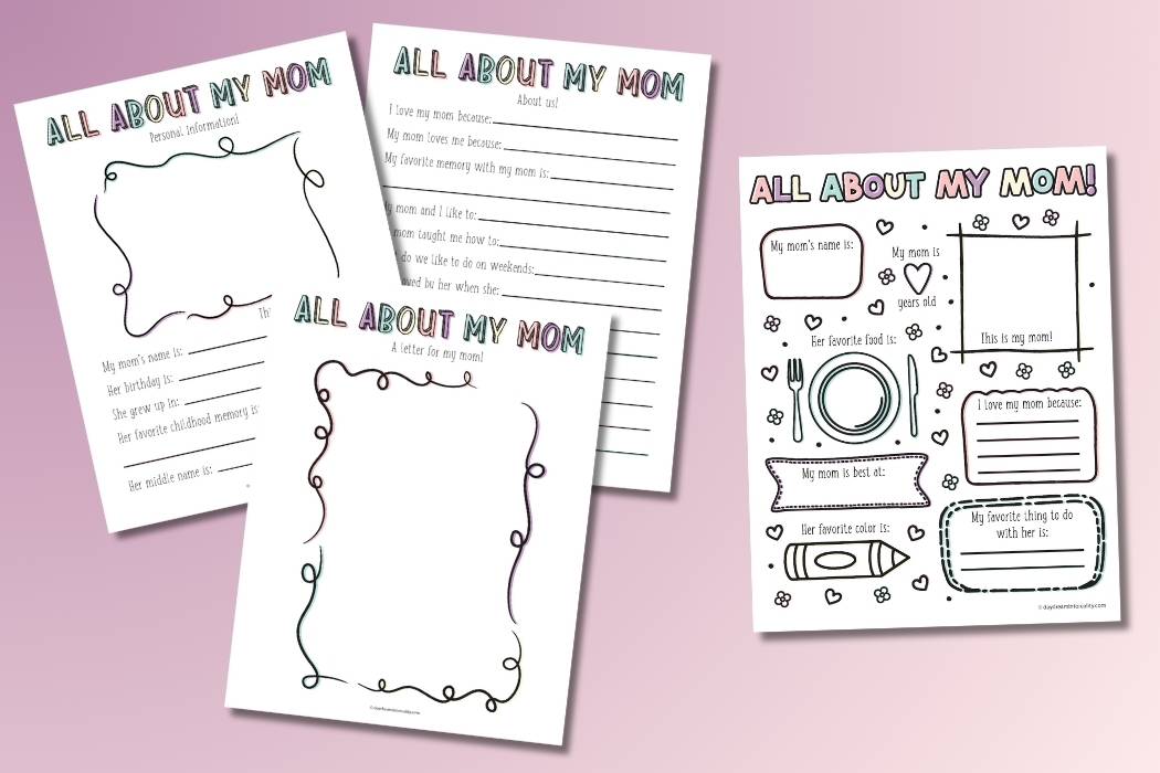 All About My Mom | Free PDF Printable! ~ Daydream Into Reality