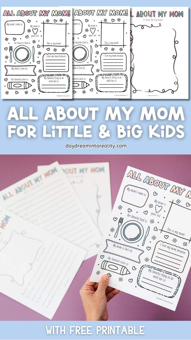 All About My Mom | Free PDF Printable! ~ Daydream Into Reality