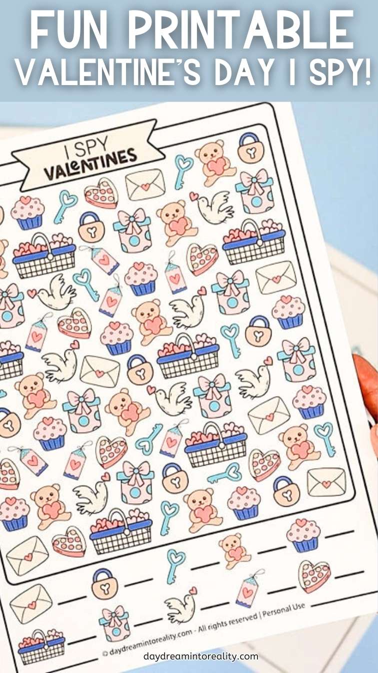 Valentine's Day I SPY | Free PDF Printable! ~ Daydream Into Reality