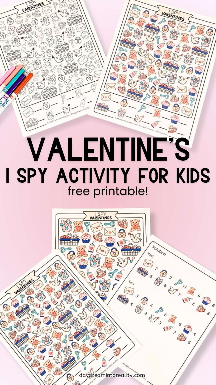 Valentine's Day I SPY | Free PDF Printable! ~ Daydream Into Reality