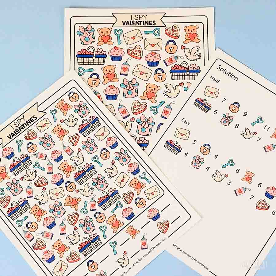 Valentine's Day I SPY | Free PDF Printable! ~ Daydream Into Reality