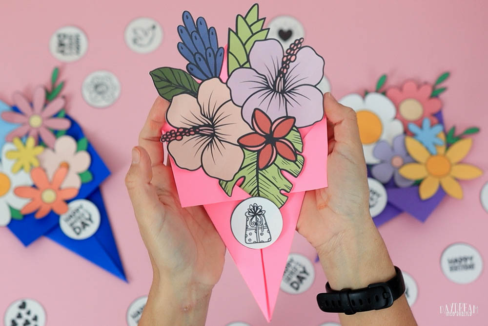 Paper Flower Bouquet Craft for Kids | FREE PDF Template! ~ Daydream ...