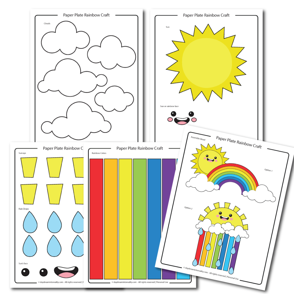 Paper Plate Rainbow Craft for Kids | Free PDF Template! ~ Daydream Into ...