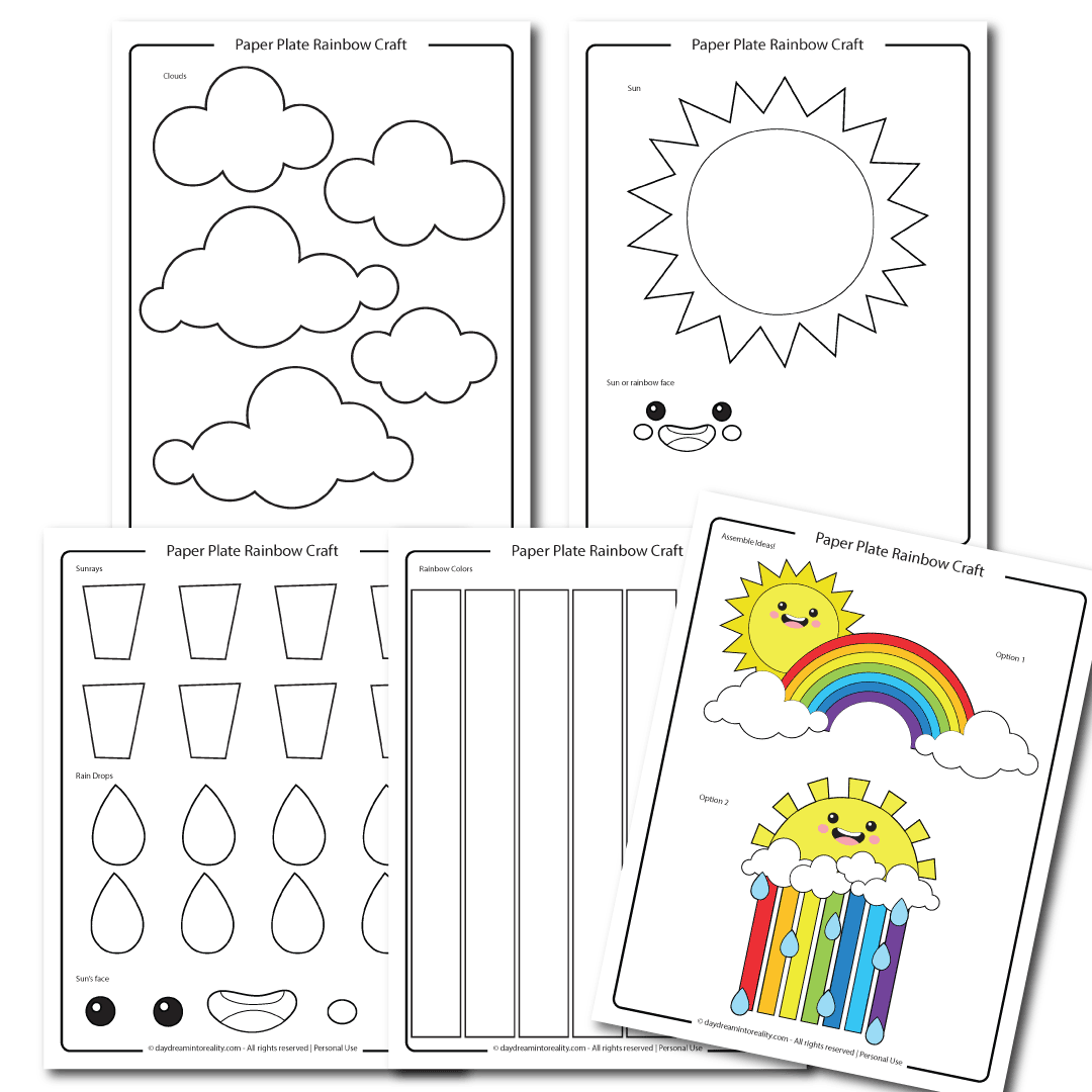 Paper Plate Rainbow Craft for Kids | Free PDF Template! ~ Daydream Into ...