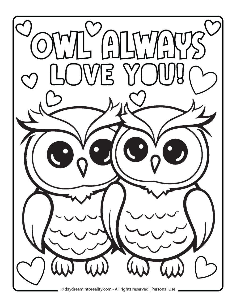 30 Free Valentine's Day Coloring Pages (PDF) ~ Daydream Into Reality