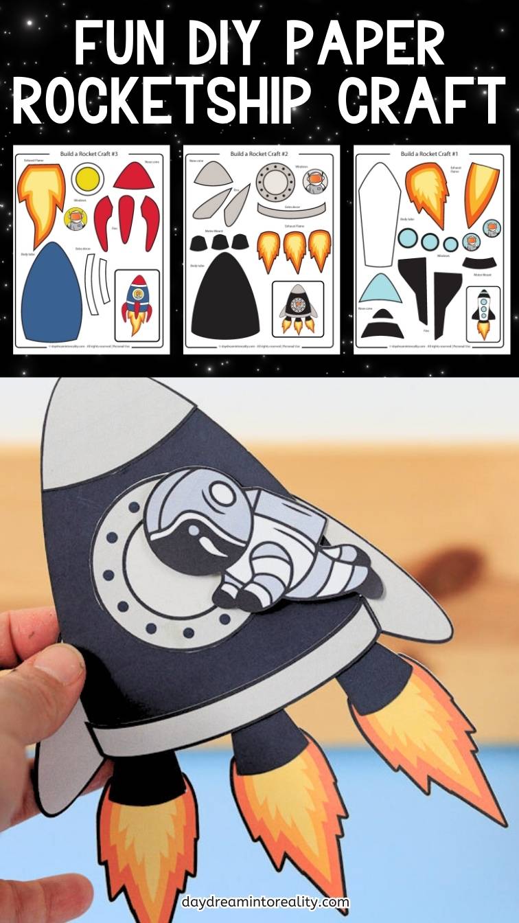 Paper Build a Rocket Craft for Kids | FREE PDF Template! ~ Daydream ...