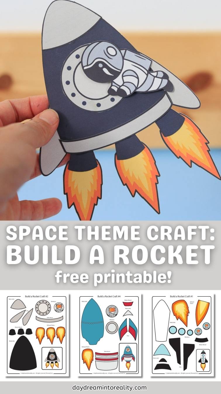 Paper Build a Rocket Craft for Kids | FREE PDF Template! ~ Daydream ...