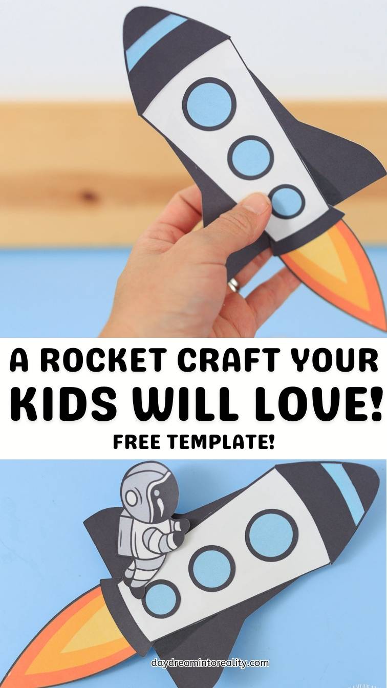 Paper Build a Rocket Craft for Kids | FREE PDF Template! ~ Daydream ...