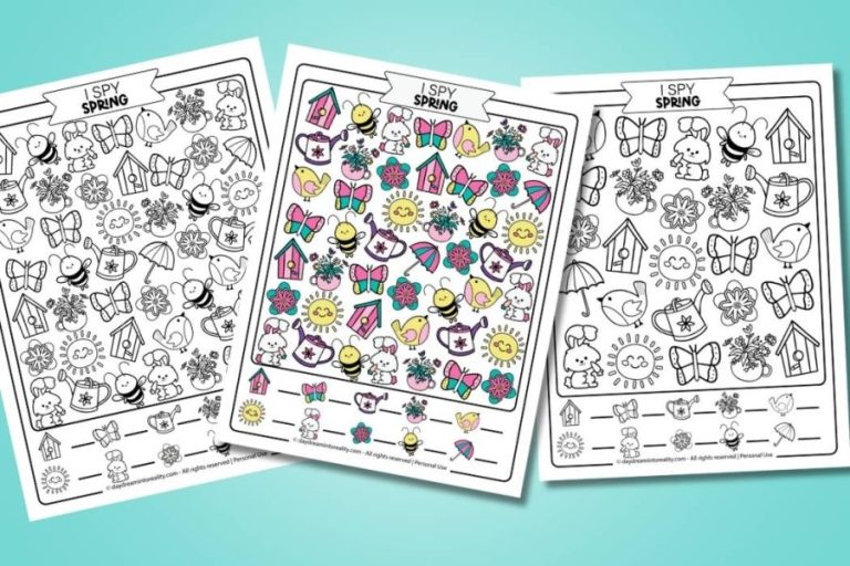 Spring I Spy Free PDF Printable | Easy, Medium, and Hard! ~ Daydream ...