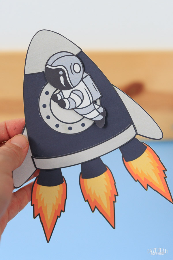 Paper Build a Rocket Craft for Kids | FREE PDF Template! ~ Daydream ...