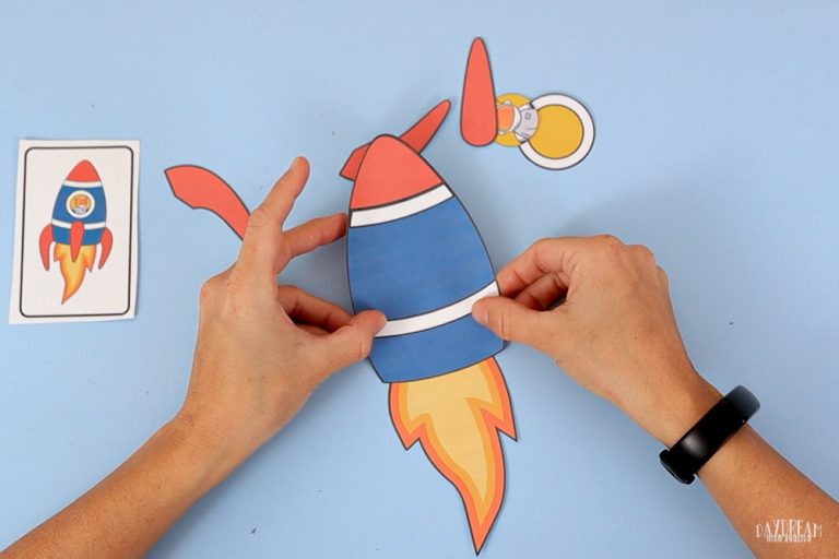 Paper Build a Rocket Craft for Kids | FREE PDF Template! ~ Daydream ...