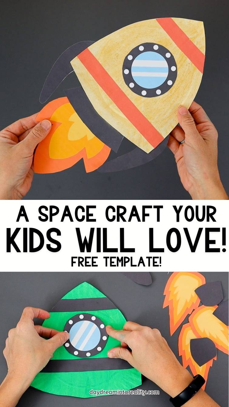 Paper Plate Rocket Craft for Kids | Free PDF Template! ~ Daydream Into ...