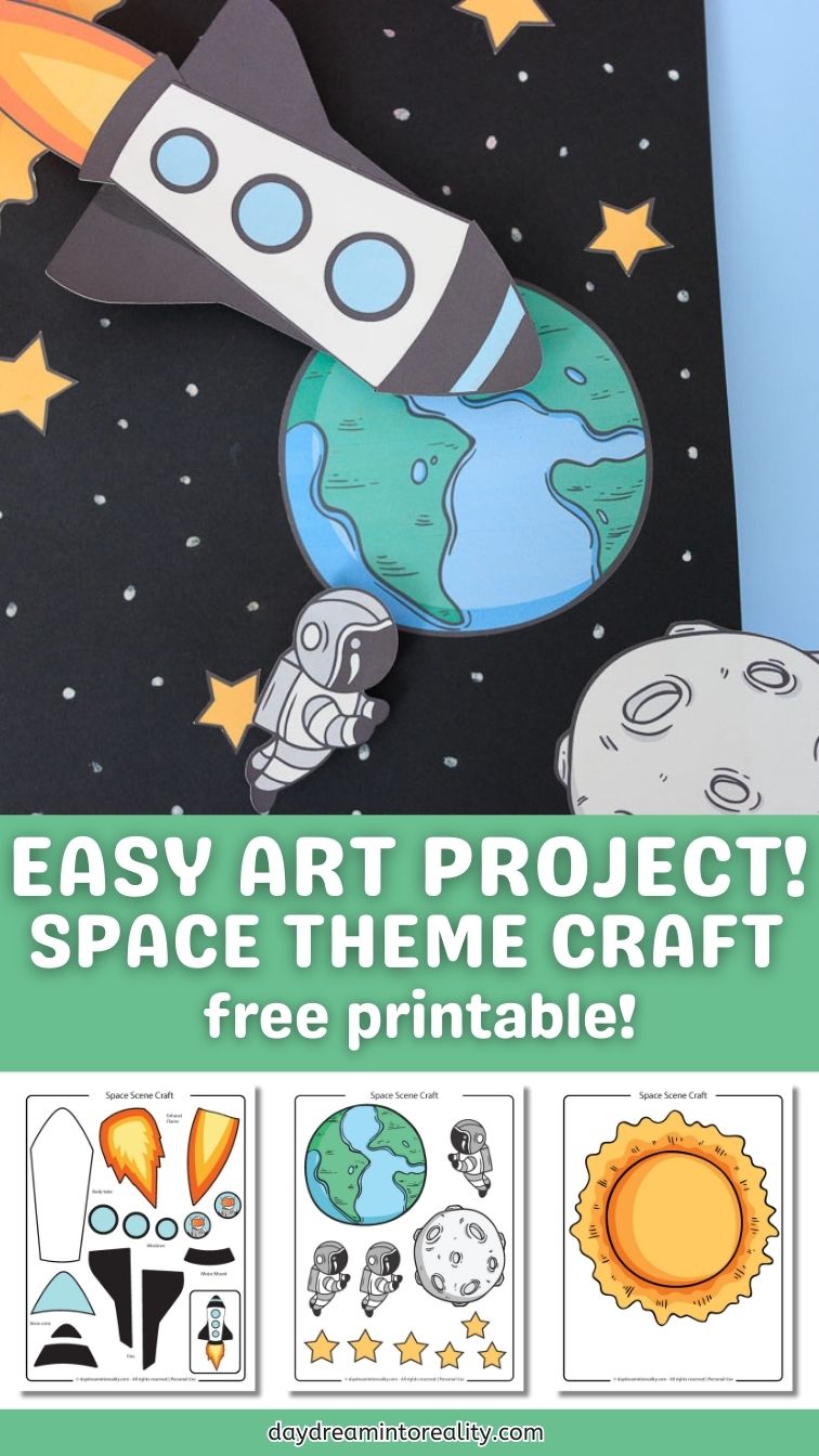 Space Scene Art Project For Kids | FREE PDF Template! ~ Daydream Into ...