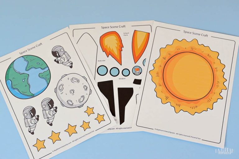 Space Scene Art Project For Kids | FREE PDF Template! ~ Daydream Into ...