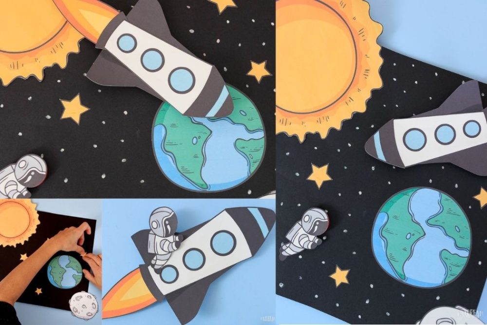 Space Scene Art Project For Kids | FREE PDF Template! ~ Daydream Into ...