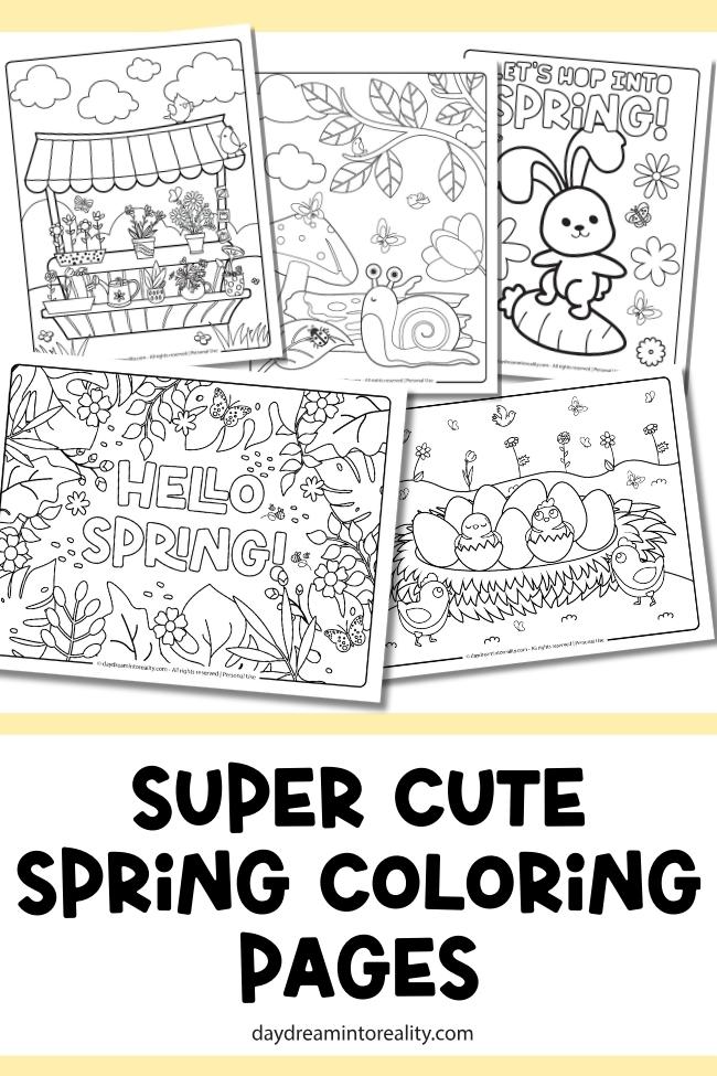 35+ Spring Coloring Pages | Free PDF Printables! ~ Daydream Into Reality