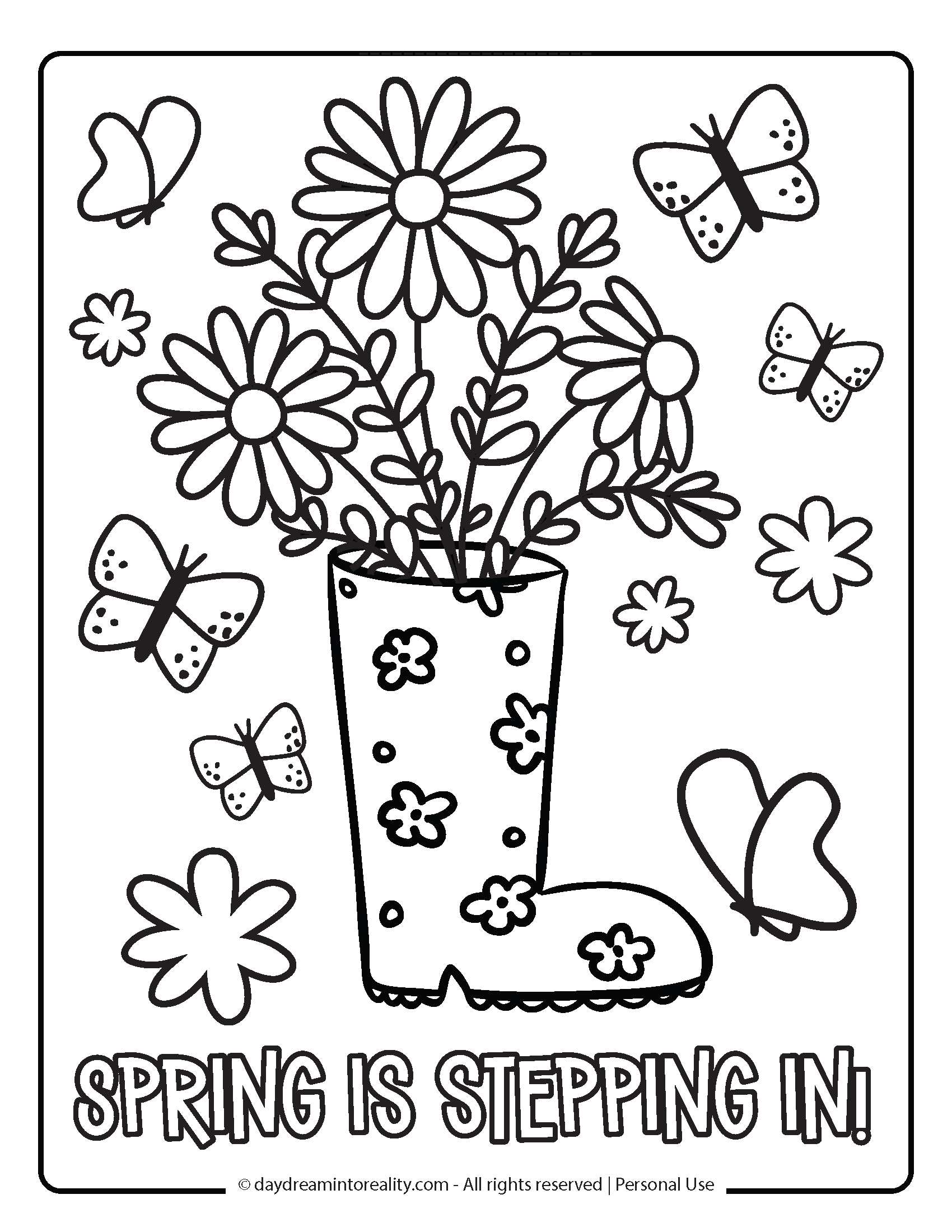 35+ Spring Coloring Pages | Free PDF Printables! ~ Daydream Into Reality