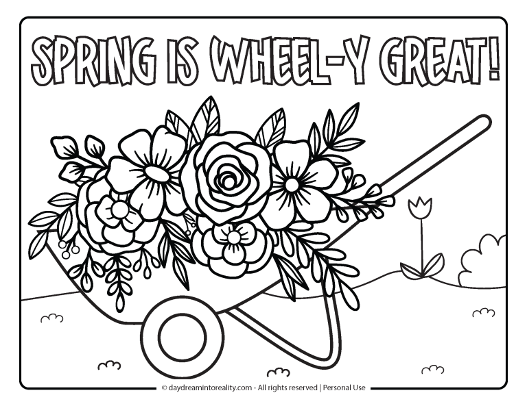 35+ Spring Coloring Pages | Free PDF Printables! ~ Daydream Into Reality
