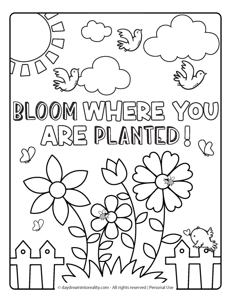 35+ Spring Coloring Pages | Free PDF Printables! ~ Daydream Into Reality
