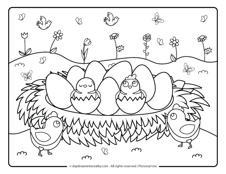 35+ Spring Coloring Pages | Free PDF Printables! ~ Daydream Into Reality
