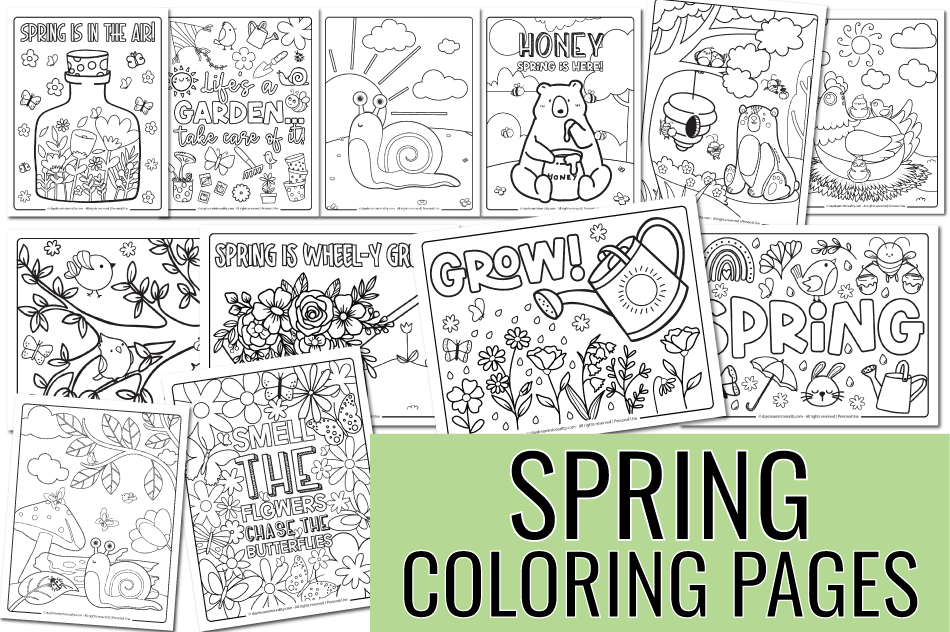 35+ Spring Coloring Pages | Free PDF Printables! ~ Daydream Into Reality