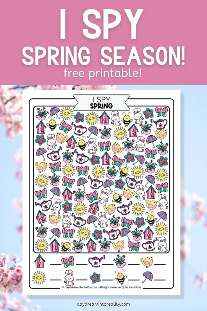 Spring I Spy Free PDF Printable | Easy, Medium, and Hard! ~ Daydream ...