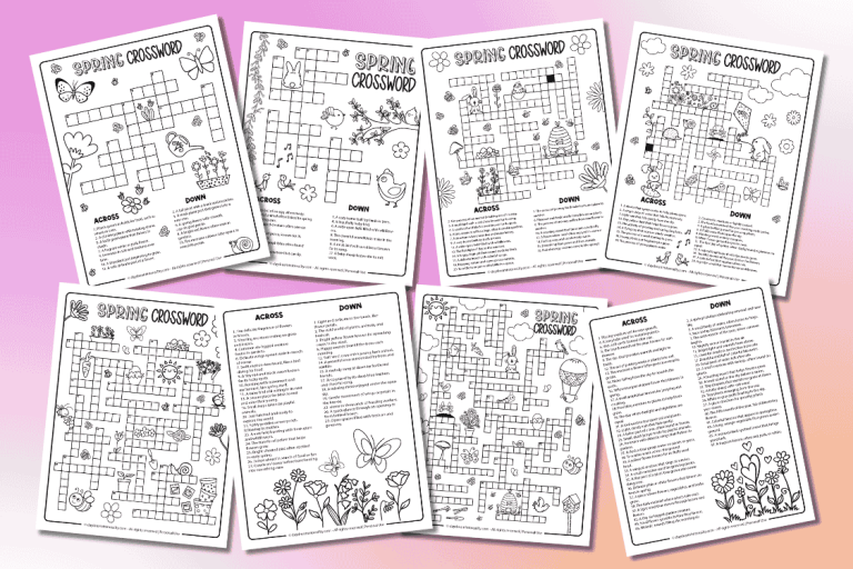 Free Spring Crossword | PDF Printables: Easy, Medium, Hard, & Advanced ...