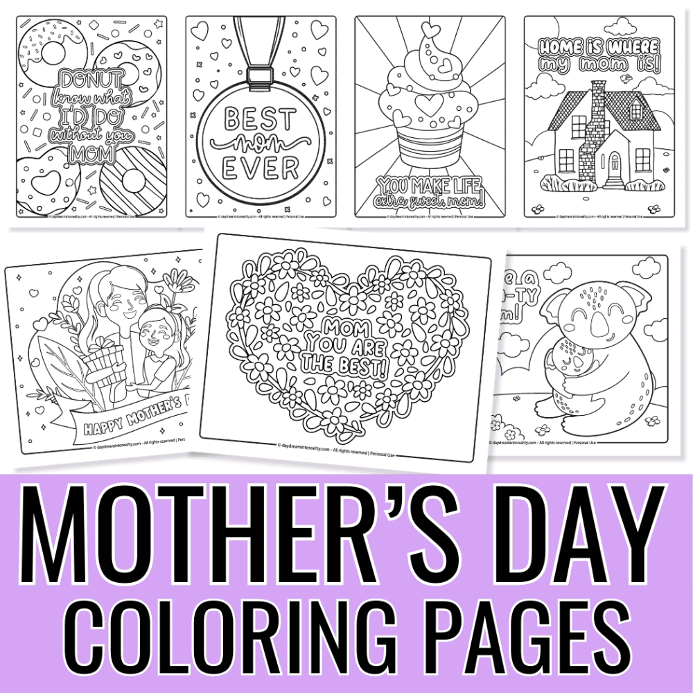 35+ Mother's Day Coloring Cards | Free PDF Printables! ~ Daydream Into ...