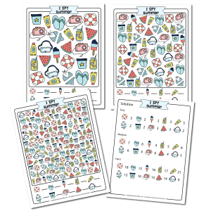 Summer I Spy Free PDF Printable | Easy, Medium, and Hard! ~ Daydream ...
