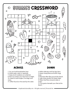 10+ Summer Crossword Puzzles – Free Printable PDFs from Easy to ...