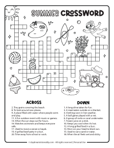 10+ Summer Crossword Puzzles – Free Printable PDFs from Easy to ...