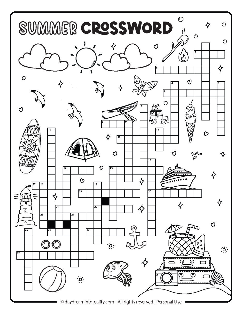 10+ Summer Crossword Puzzles – Free Printable PDFs from Easy to ...