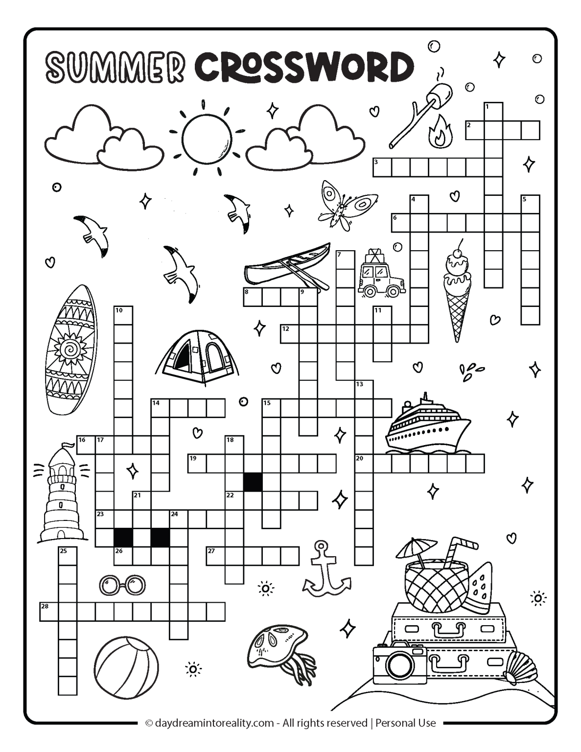 10+ Summer Crossword Puzzles – Free Printable PDFs from Easy to ...