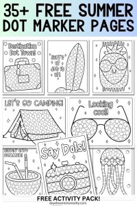 35+ Summer Dot Marker Pages | Free PDF Printables! ~ Daydream Into Reality