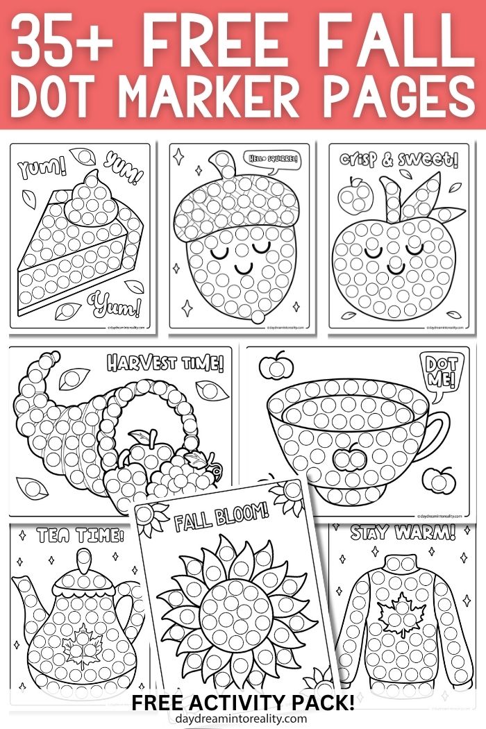 35+ Fall Dot Marker Pages For Kids | Free PDF Printables! ~ Daydream ...