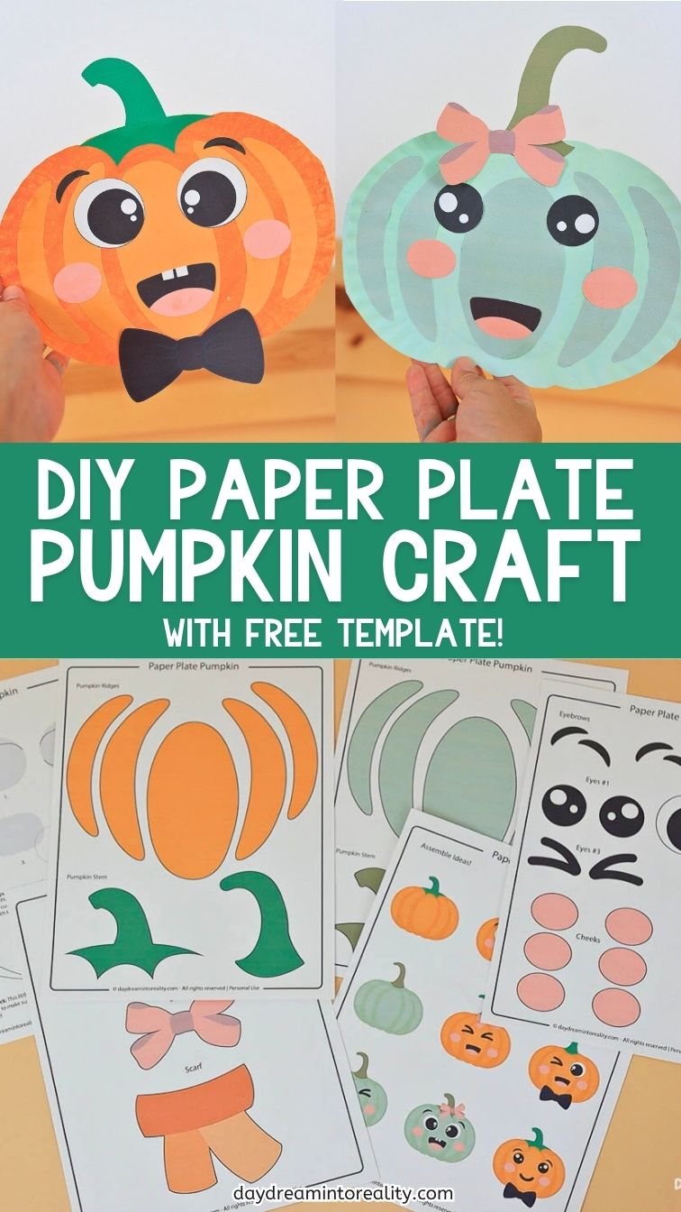 Paper Plate Pumpkin Craft For Kids | Free PDF Template! ~ Daydream Into ...